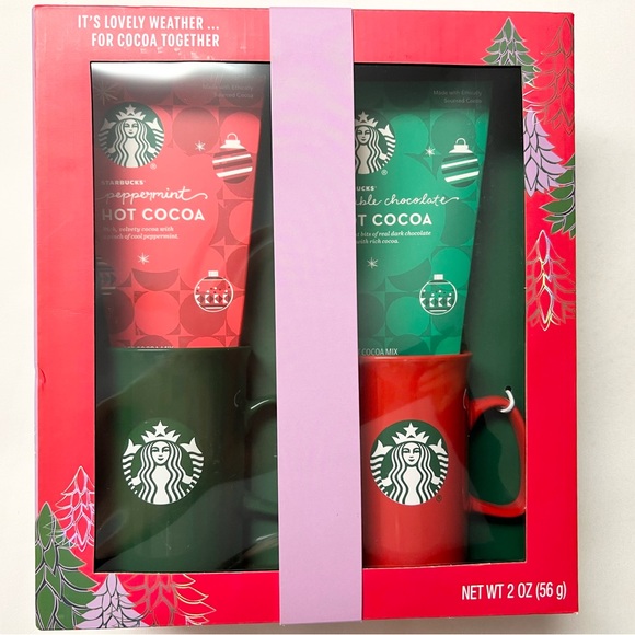 Starbucks | Dining | Starbucks Mugs 2 Pc Gift Set Red And Green | Poshmark